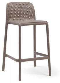 NARDI plastová barová židle BORA s nižším sedem Odstín: Tortora - Hnědá