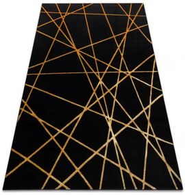 Dywany Luszczow Kusový koberec GLOSS 406C 86, geometrický černý / zlato Rozměr koberce: 120 x 170 cm