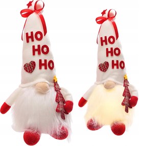 Vánoční LED skřítek 36 cm - "HO HO HO"