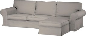 Potah na pohovku IKEA Ektorp 2-místná s lenoškou barva béžová látka pletený vzor