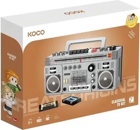 KOCO Stavebnice mini Kazetový přehrávač / 1982 dílků / plast / 2 figur