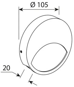 LED svítidlo McLED Ursa R, 1,5W, 3000K, IP65, černá ML-517.003.19.0