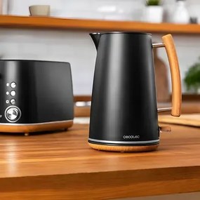 Cecotec ThermoSense 400 černá/dřevo / Rychlovarná konvice / nerezová o