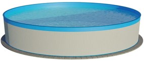 Planet Pool Polozapuštěný bazén s ocelovou stěnou Azurotico 3,5 x 0,9 m White/Blue 0016