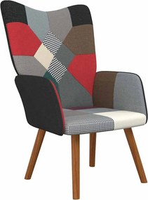 Relaxační křeslo patchwork textil 328195