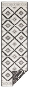 Černo-krémový venkovní koberec NORTHRUGS Malibu, 80 x 250 cm