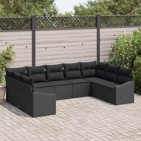 Set pohovek 9 ks Černá polyratan 3346883