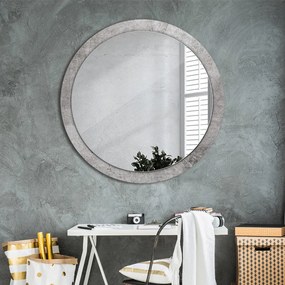 Kulaté dekorativní zrcadlo na zeď Šedý beton fi 100 cm