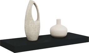 Plovoucí nástěnná police černá 60 x 23,5 x 3,8 cm MDF 323832