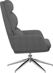 Relaxační křeslo světle šedé textil 341130