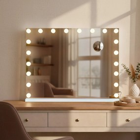 Kosmetické zrcadlo Norlina bez Bluetooth – bílá