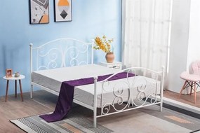 Kovová postel PANAMA 120 cm bílá