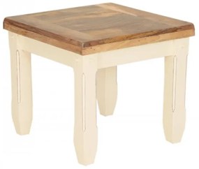 Indický nábytek - Odkládací stolek Dhari 45x40x45 z mangového dřeva