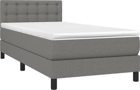 Box spring postel s matrací tmavě šedá 90x190 cm textil 3140338