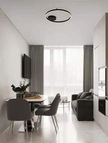 LED stmívatelné černé designové stropní svítidlo Hedra 60W