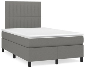 Box spring postel s matrací tmavě šedá 120x190 cm textil 3269896