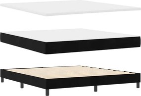 Postel s boxspringem s čelo Černá 180 x 200 cm samet 3340456