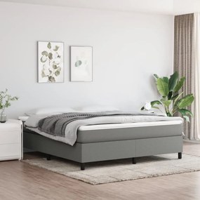Box spring postel s matrací tmavě šedá 160x200 cm textil,  3144432