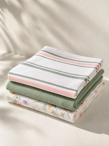 Sinsay - Bavlněné kuchyňské utěrky 3 pack - vícebarevná