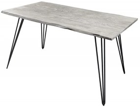 Designový jídelní stůl Shayla 140 cm šedá akácie