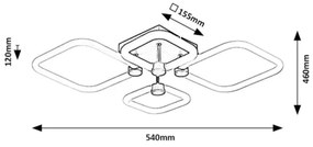 Rabalux 71006 - LED Stmívatelné stropní svítidlo SOTIRIS LED/47W/230V + DO