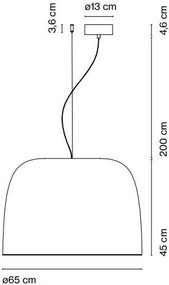 Marset A681-270 Djembé 65.45, červené závěsné svítidlo, 28,5W LED 2700K stmívatené, prům. 65cm