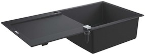 Grohe - Kompozitní dřez K500 s automatickým odtokem, 100x50 cm, granitová černá 31645AP0