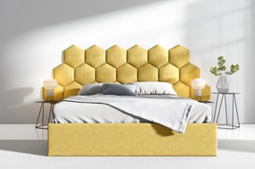 Eka Čalouněná postel Lucy 3 - 160x200 cm Barva látky Trinity: (2326) Hořčicová, Úložný prostor: Bez úložného prostoru