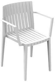 VONDOM Bílá plastová zahradní židle SPRITZ s područkami