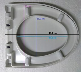Cersanit Parva, antibakteriální toaletní sedátko z duroplastu s pomalým dopadem, bílá, K98-0122