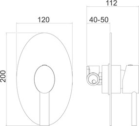 NOVASERVIS NOBLESS OVAL sprchová podomítková baterie chrom 32050,0