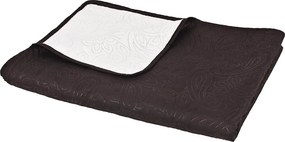 Oboustranný prošívaný přehoz na postel 170x210 cm hnědo-krémový 132962