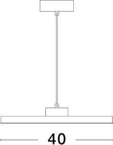 Závěsné LED svítidlo NOVA LUCE ANDRIA 30W 3000K 9212910 stmívatelné Triac