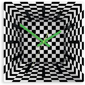Nástěnné hodiny Ilusion černo-bílé