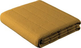 Přehoz s podélným prošitím barva žlutá látka pletený vzor