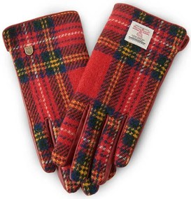 Dámské rukavice Harris Tweed® Royal Stewart s pravou kůží - Islander