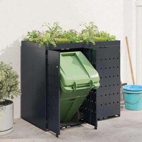 Úložný box na 2 popelnice Antracit 136 x 77,5 x 121,5 cm 3394743
