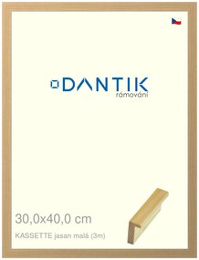 DANTIK rámeček 30x40 | KASSETTE jasan malá (Plexi Čiré)