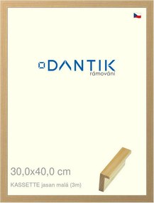 DANTIK rámeček 30x40 | KASSETTE jasan malá (Plexi Čiré)