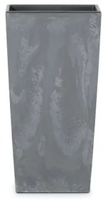 PROSPERPLAST Květináč - URBI SQUARE Beton Effect Rozměr: 19,5x19,5 cm, Barva: krémová