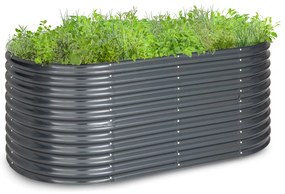 Blumfeldt High Grow vyvýšený záhon 200 x 80 x 100 cm ocelový vlnitý plech, snadná montáž