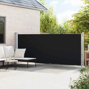 Zatahovací boční markýza / zástěna 600 x 160 cm černá 313375