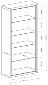 DALLAS s | vitrína D17 | 97 cm | sonoma