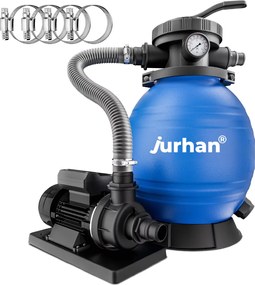 Písková filtrace k bazénu AQUA, 10 200 l/h, modrá Jurhan