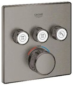 Grohe Grohtherm SmartControl - Termostatická baterie pod omítku, 3 ventily, kartáčovaný Hard Graphite 29126AL0