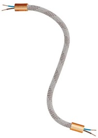 creative cables Creative flex - ohebná trubice potažena světlou směsí textilií RM72 Délka: 30 cm, Barva komponentu: Matná bílá