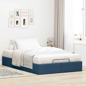 Osmanský rám postele bez matrací modrá 120x190 cm textil 3310867