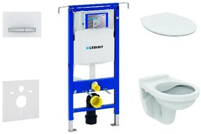 Geberit Duofix - Set předstěnové instalace, klozet Alpha se sedátkem, tlačítko Sigma50, alpská bílá 111.355.00.5 ND8