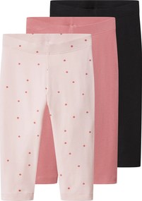 lupilu® Dětské capri legíny, 3 kusy (růžová / světle růžová / černá, 110/116)