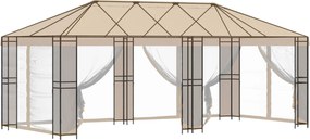 Rám altánu bez látky altánu 6 x 3 m Černá Ocel 3376006